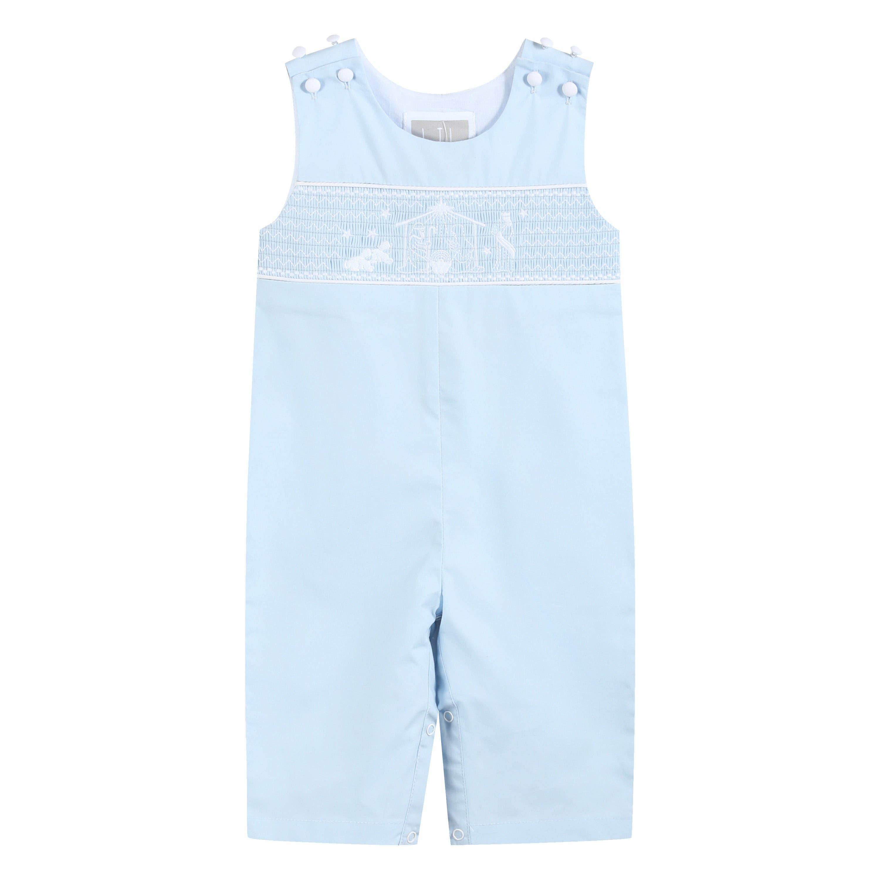 Light Blue Nativity Overalls – Doodlebugs
